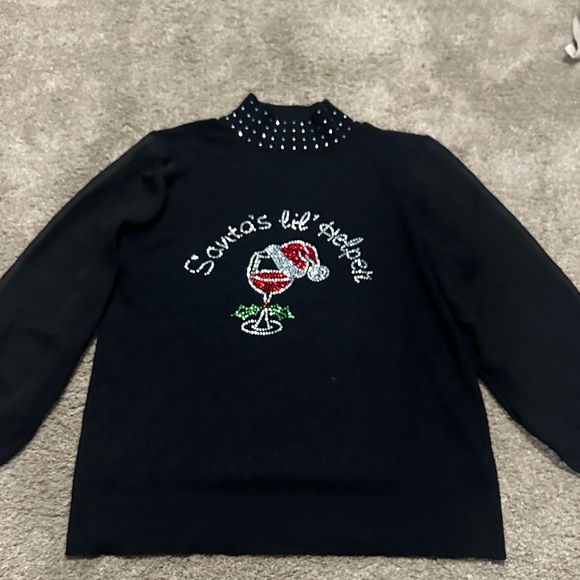 Cable & Gauge | Sweaters | Cable Gauge Sweater With Santas Lil Helper ...